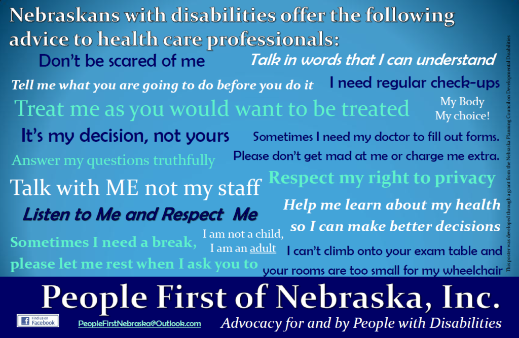 Disability Awareness Poster for Health Care Professionals - SARTAC
